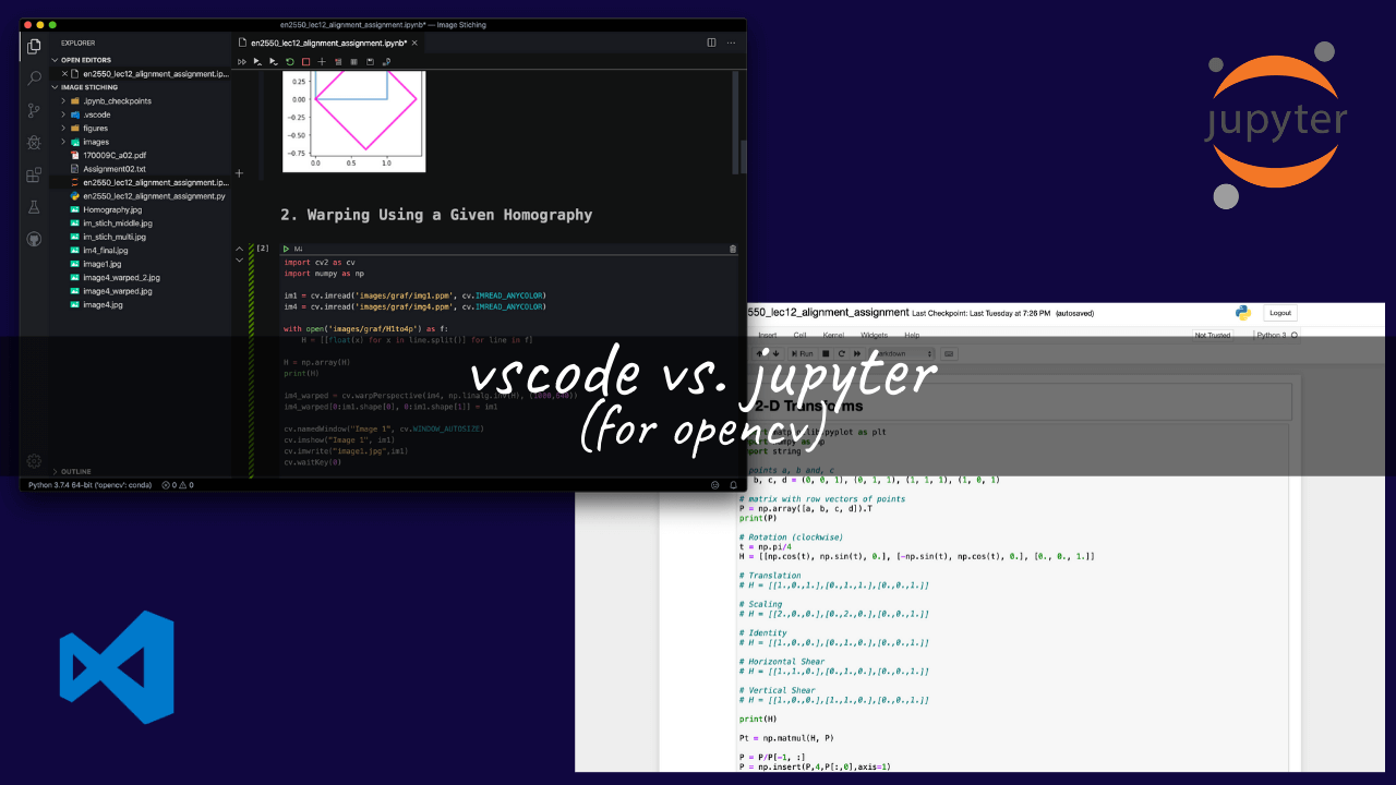 Vscode Vs Jupyter For OpenCV 